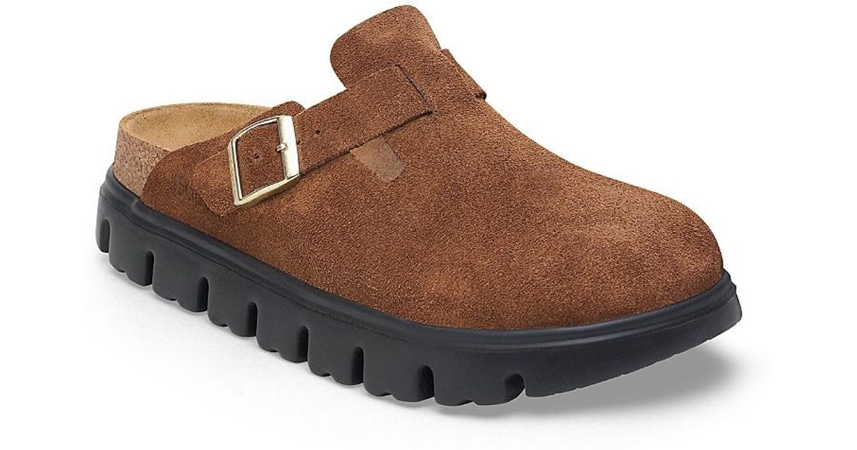 Birkenstock Boston Chunky Clogs in Brown | Lyst