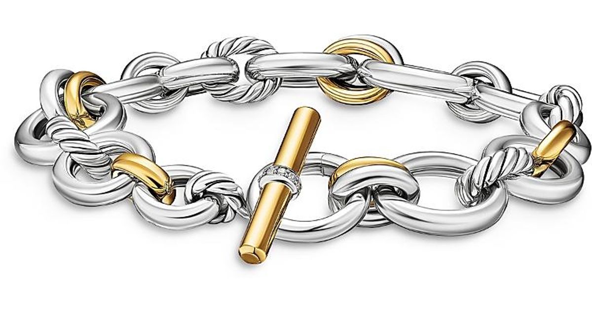 David Yurman Dy Mercer Chain Bracelet in White | Lyst