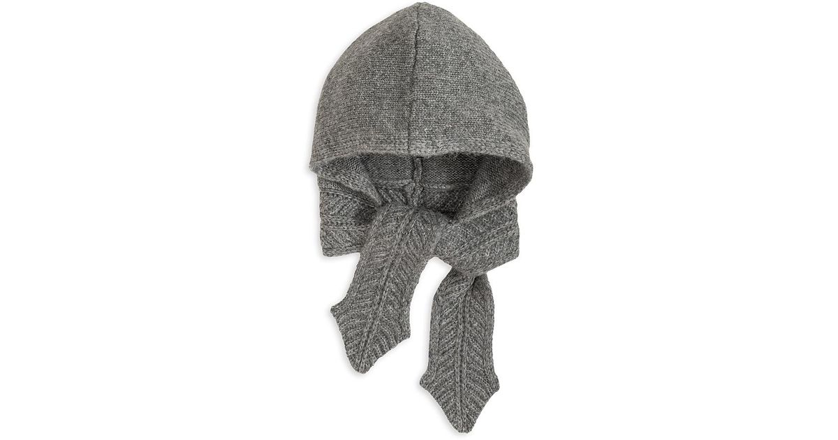 Echo Fuzzy Hood Scarf in Grey | Lyst UK