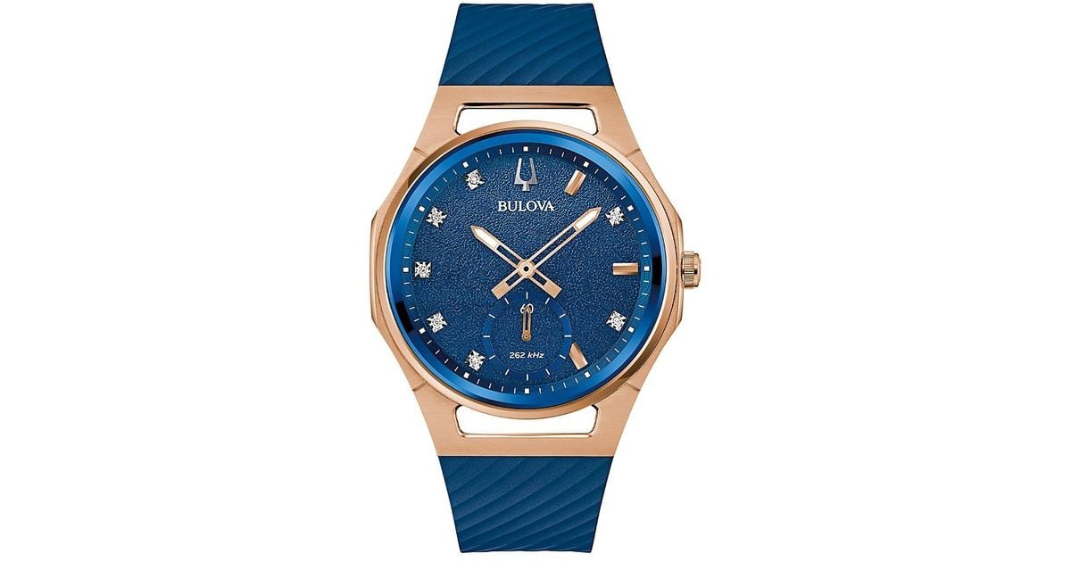 Bulova Marc Anthony Luxury Curv Progressive Dress Watch, 40.6Mm in Blue ...