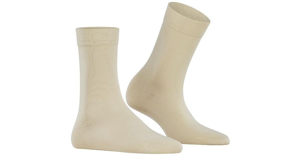 FALKE Cotton Touch Crew Socks in Natural | Lyst UK