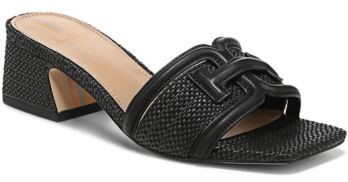 Sam Edelman Waylon Slip On Slide High Heel Sandals in Black | Lyst