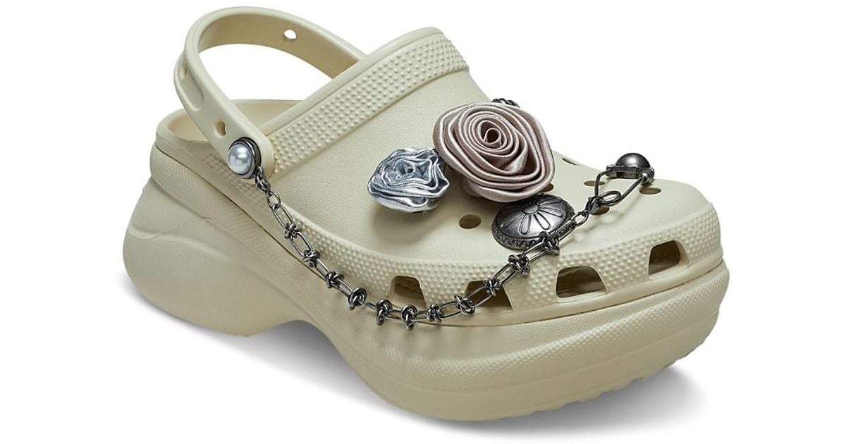 Crocs™ Bae Metallic Rose Clogs | Lyst