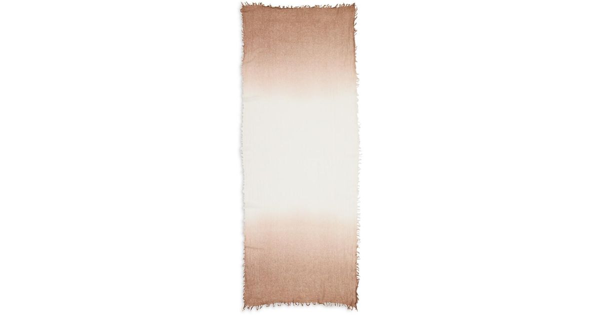 V. Fraas Ombre Scarf in Natural | Lyst UK