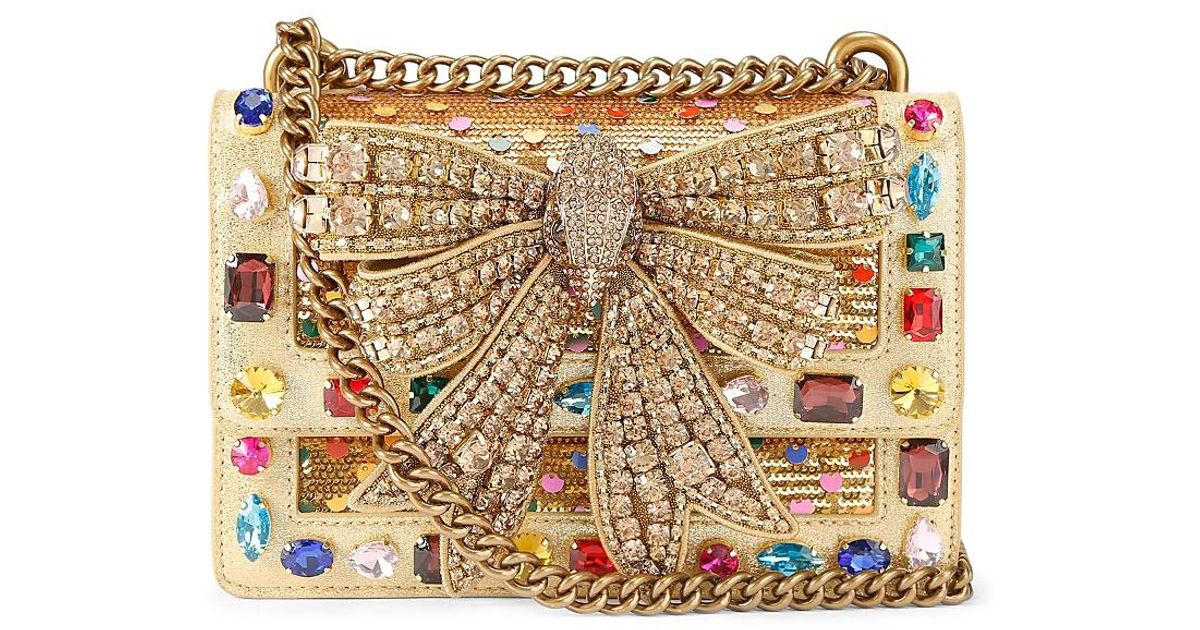 Kurt Geiger Shoreditch Bow Mini Convertible Crossbody in Metallic | Lyst UK