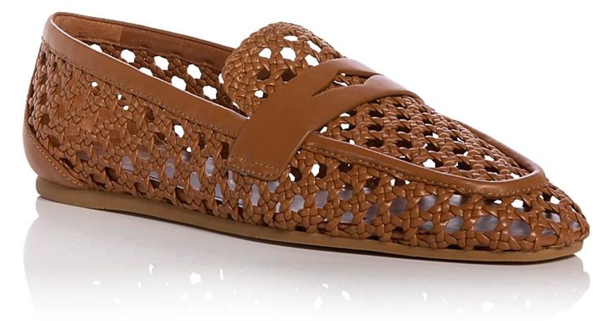 Stuart Weitzman Thea Loafer Flats in Brown | Lyst