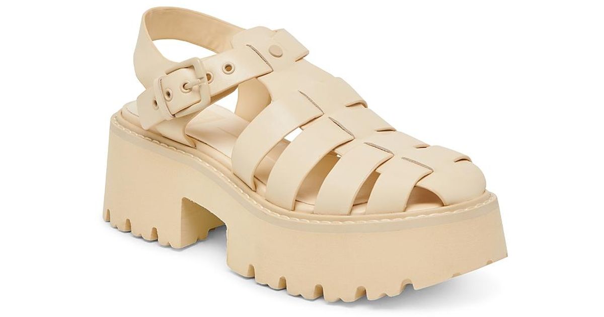 Dolce Vita Lasly Tonal Platform Sandals in Natural | Lyst