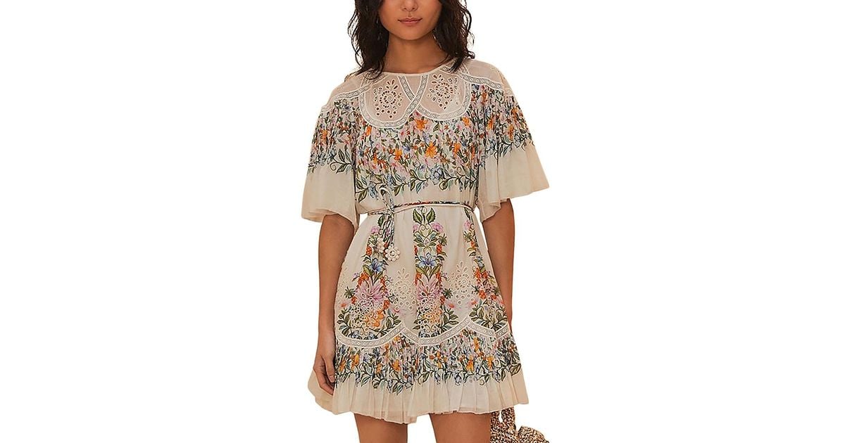 FARM Rio Sweet Bloom Bouquet Dress in Brown | Lyst UK