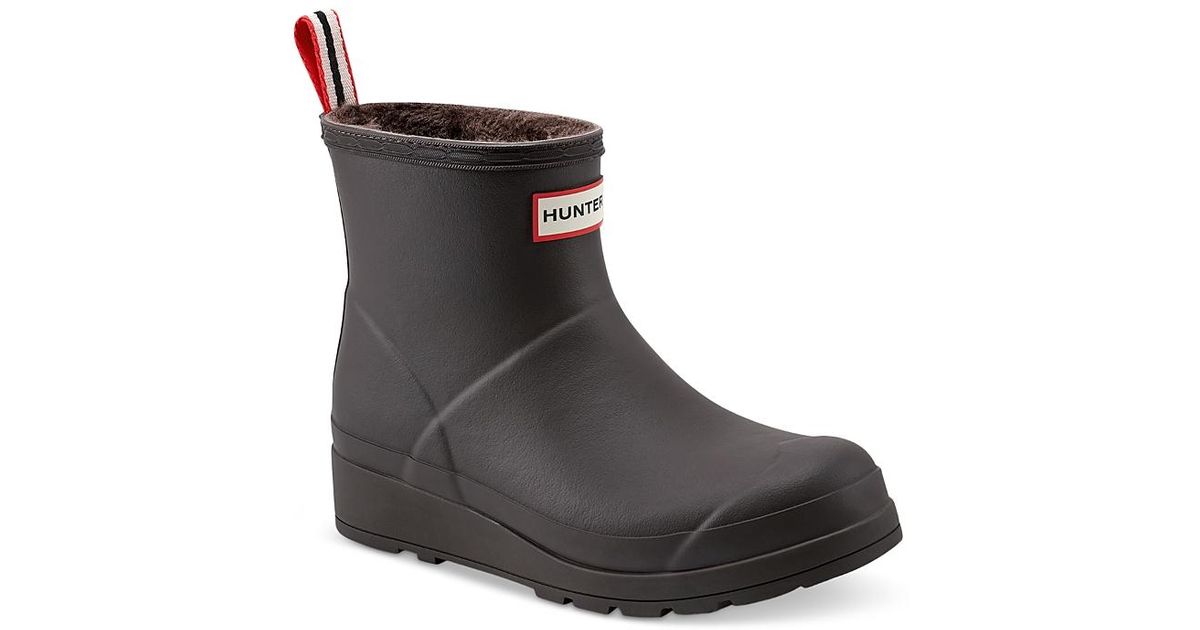 HUNTER Play Insulated Rain Boots in Black | Lyst