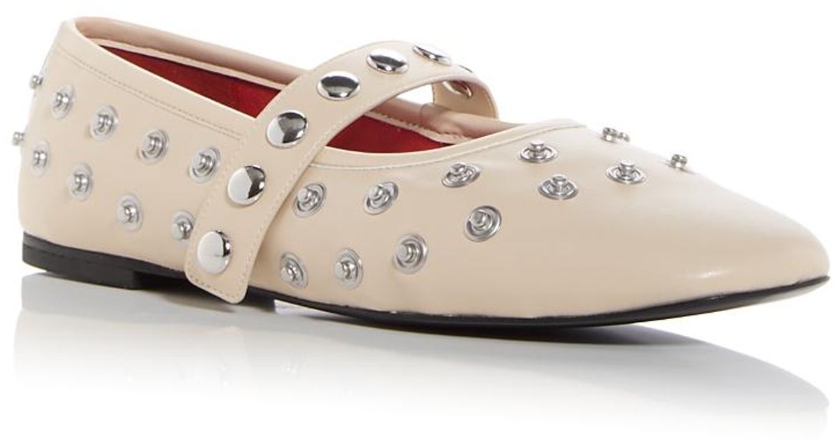 Stella McCartney Ryder Embellished Mary Jane Flats in White | Lyst