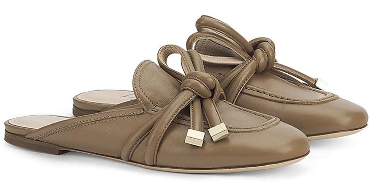 Agl Attilio Giusti Leombruni Ribbon Mule Flats in Brown | Lyst UK