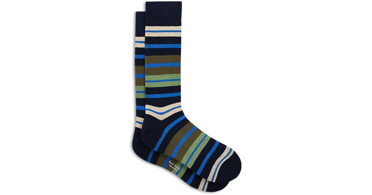 Paul Smith Stripe Socks in Blue for Men | Lyst UK