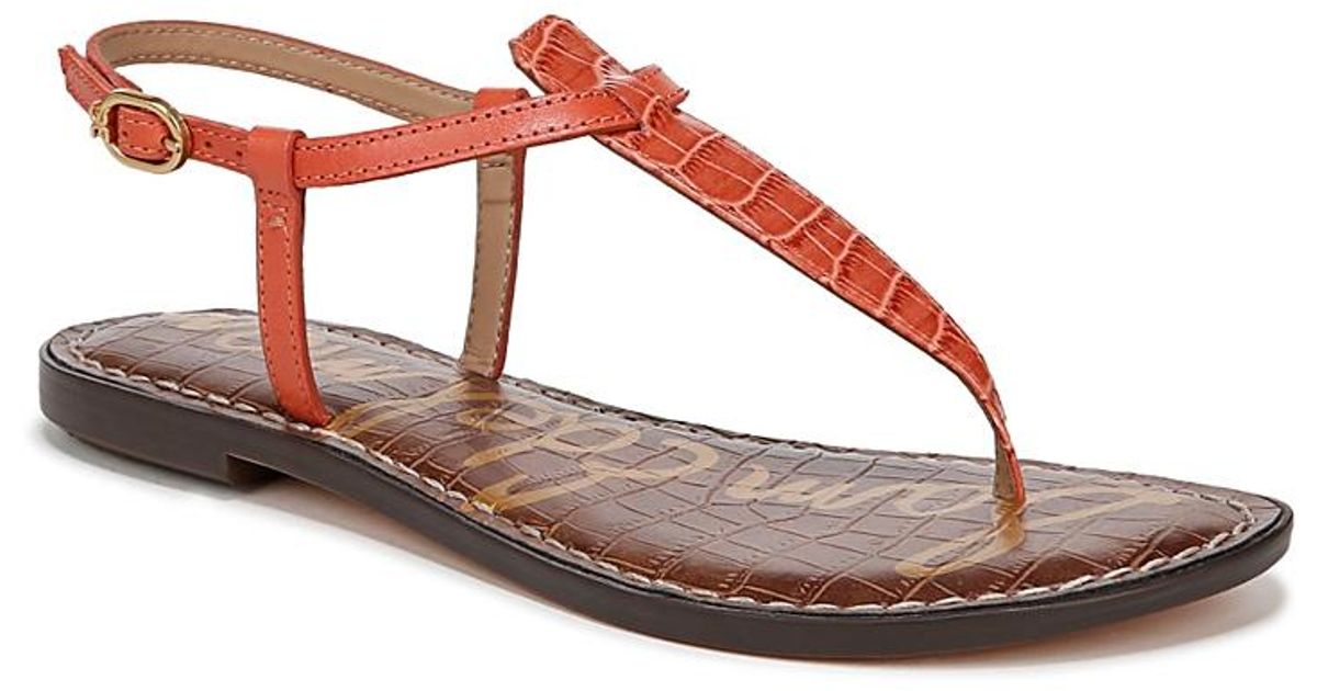 Sam Edelman Gigi Thong Flat Sandals in Brown | Lyst UK
