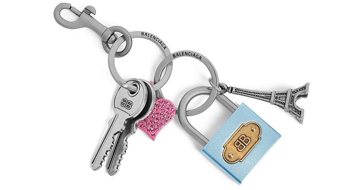 Balenciaga Charm/Keychain Padlock in Metallic | Lyst