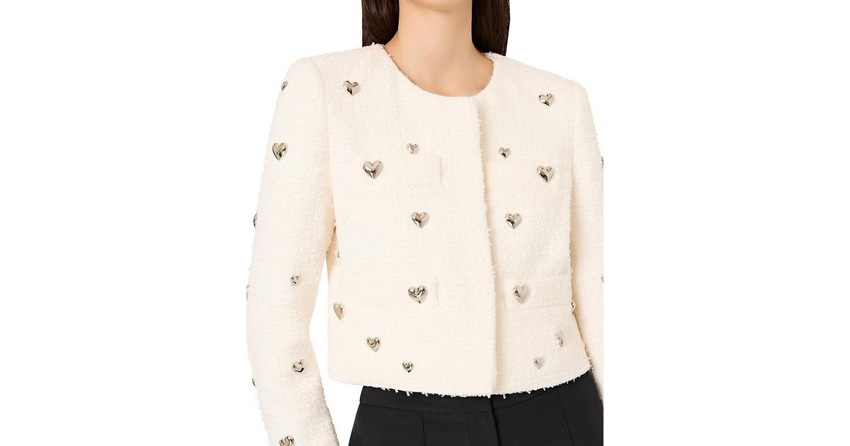MILLY Pheobe Heart Jacket in Natural | Lyst