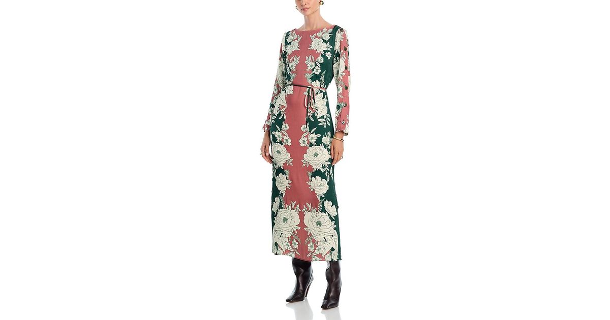 FARM Rio Garden Midi Dress in White | Lyst