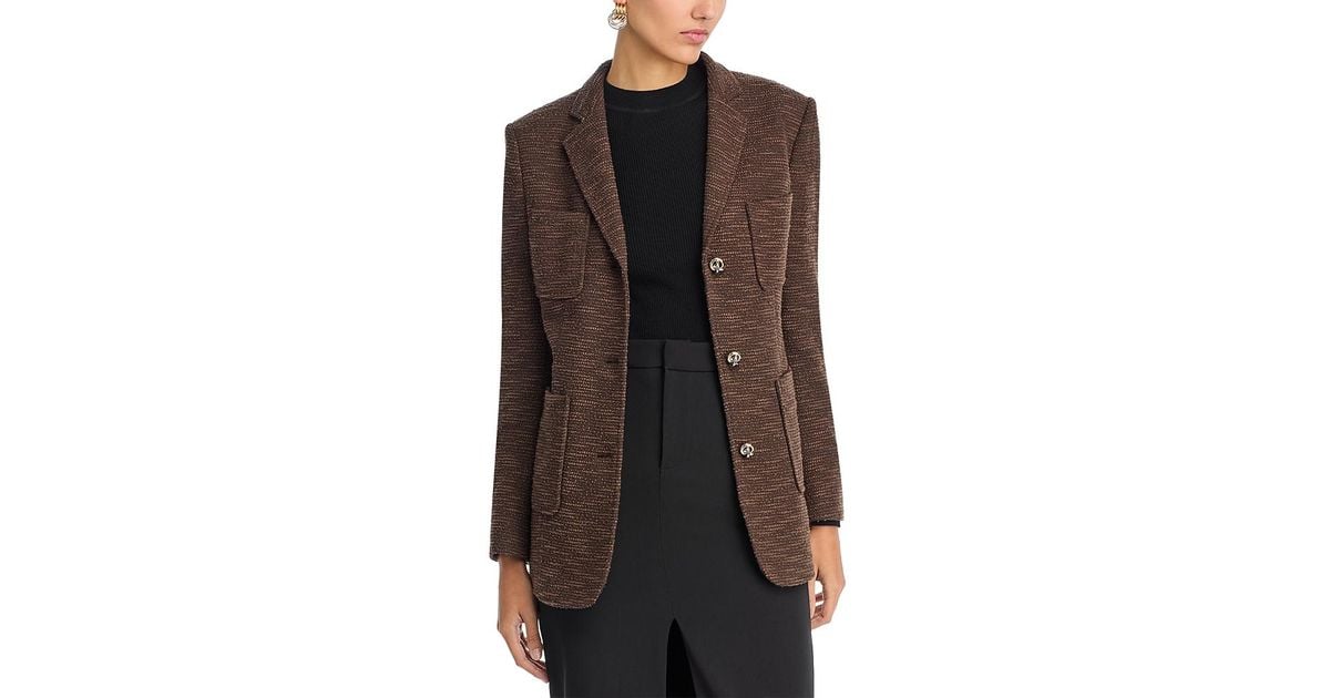 BOSS Four Pocket Notch Collar Jacket in Brown | Lyst