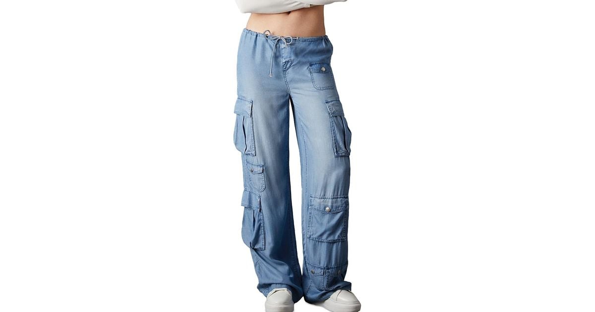 Blue Revival Blue Revival In Combat High Rise Wide Leg Jeans In Light ...