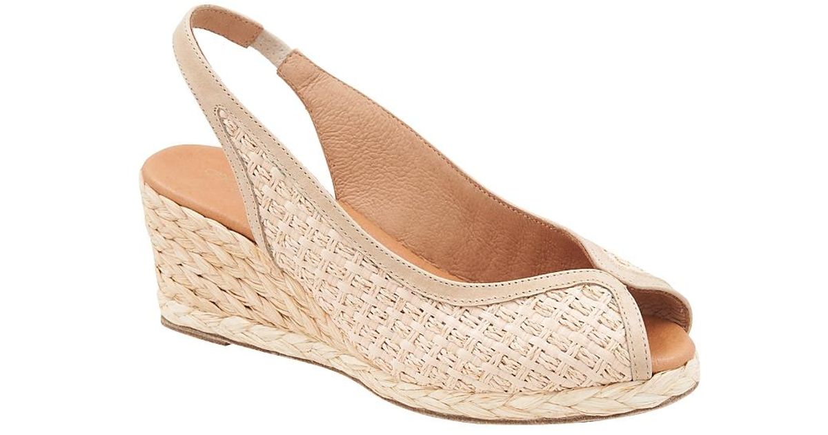 Andre Assous Audrey Jute Wedge Sandals in Natural | Lyst UK