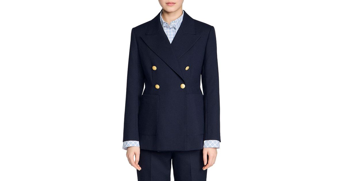 Sandro Slim Fit Suit Jacket in Blue | Lyst