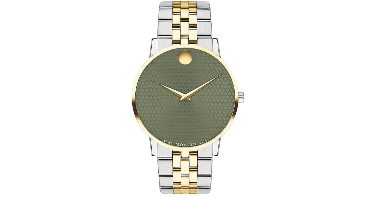 Movado Museum Classic Two Tone Watch, 40Mm in Metallic for Men | Lyst