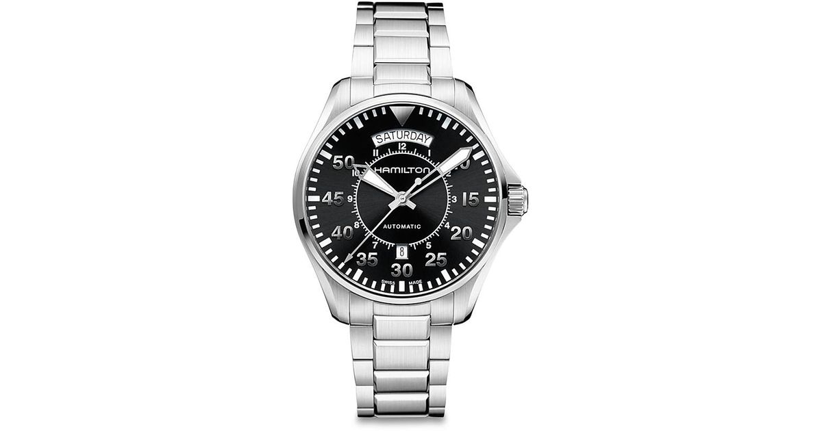 Hamilton Pilot Khaki Aviation Watch, 42Mm in Metallic for Men | Lyst
