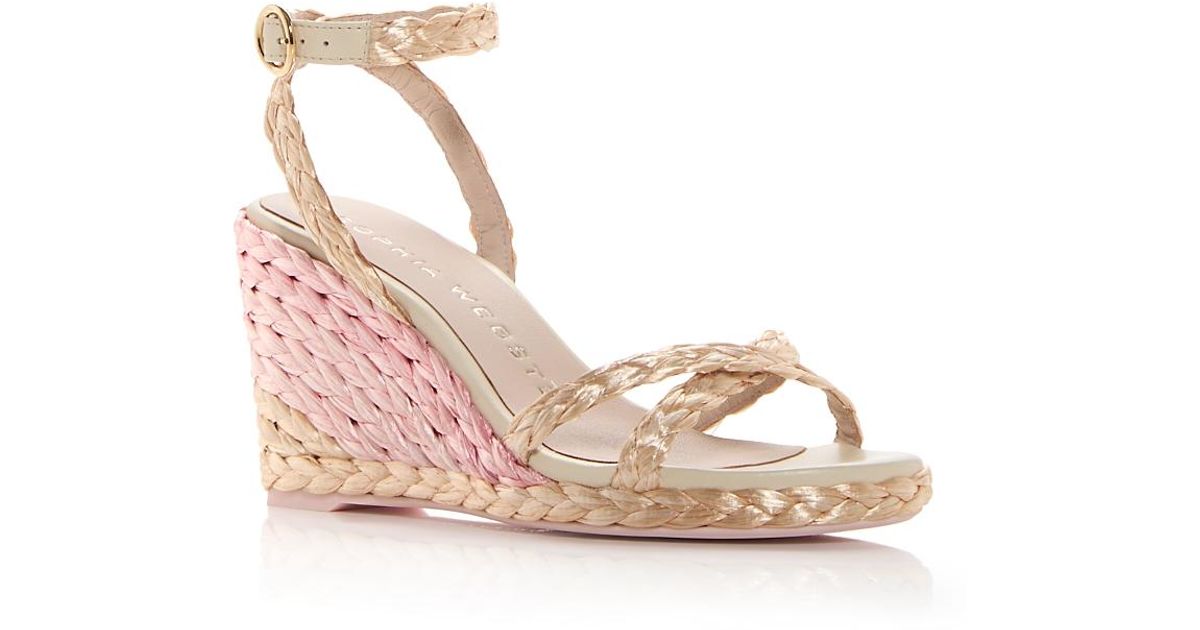 Sophia Webster Ines Espadrille Wedge Sandals in Pink | Lyst