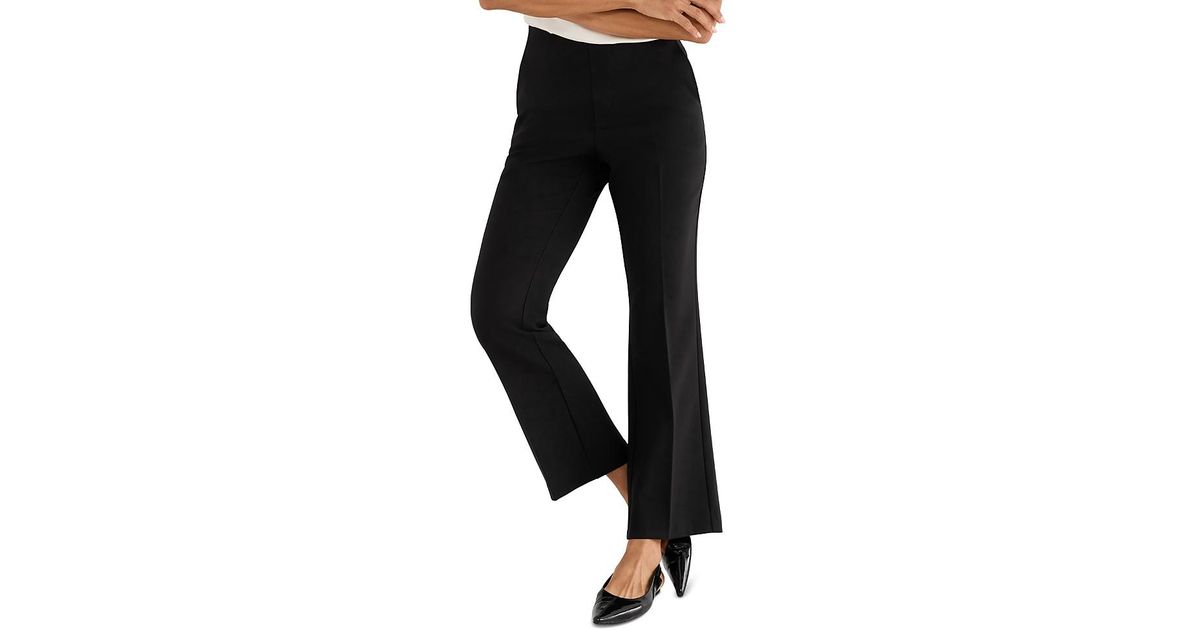 NIC+ZOE Sleek Stretch Plaza Demi Boot Pants in Black | Lyst