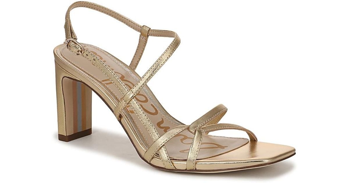 Sam Edelman Emmie High Heel Strappy Sandals in Metallic | Lyst UK