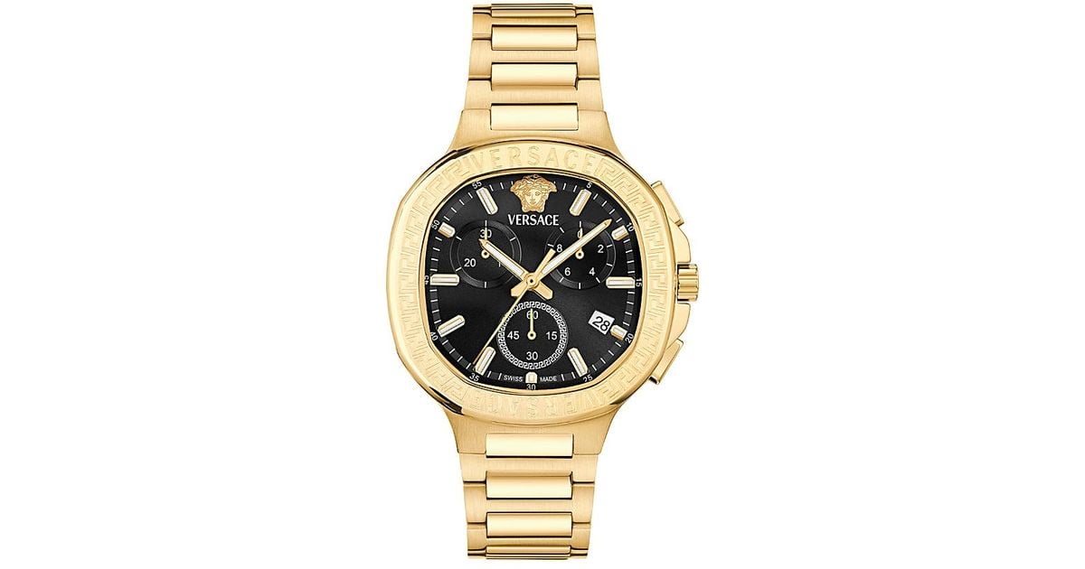 Versace V-Chrono Square Chronograph, 40Mm in Metallic | Lyst