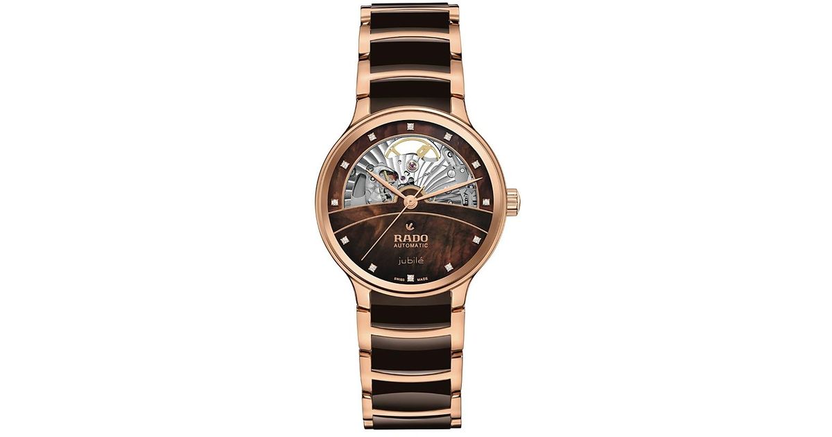 Rado Centrix Diamonds Open Heart Automatic Watch, 35Mm in White | Lyst