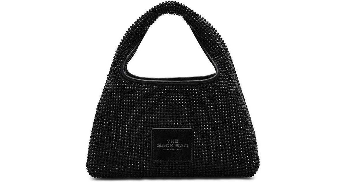 Marc Jacobs The Rhinestone Mini Sack Bag in Black | Lyst