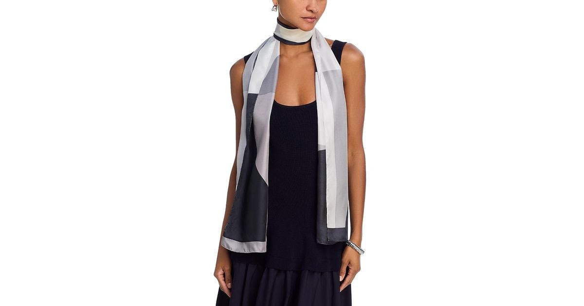 Echo Color Theory Oblong Silk Scarf in Blue | Lyst