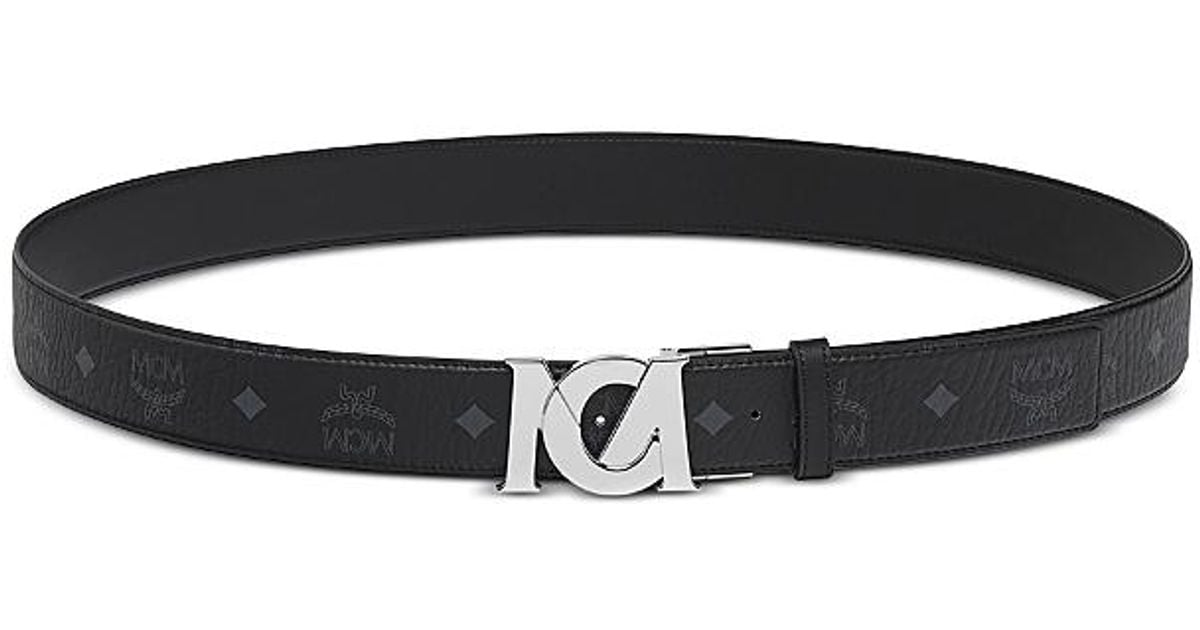 MCM M Art Reversible Belt in White for Men | Lyst