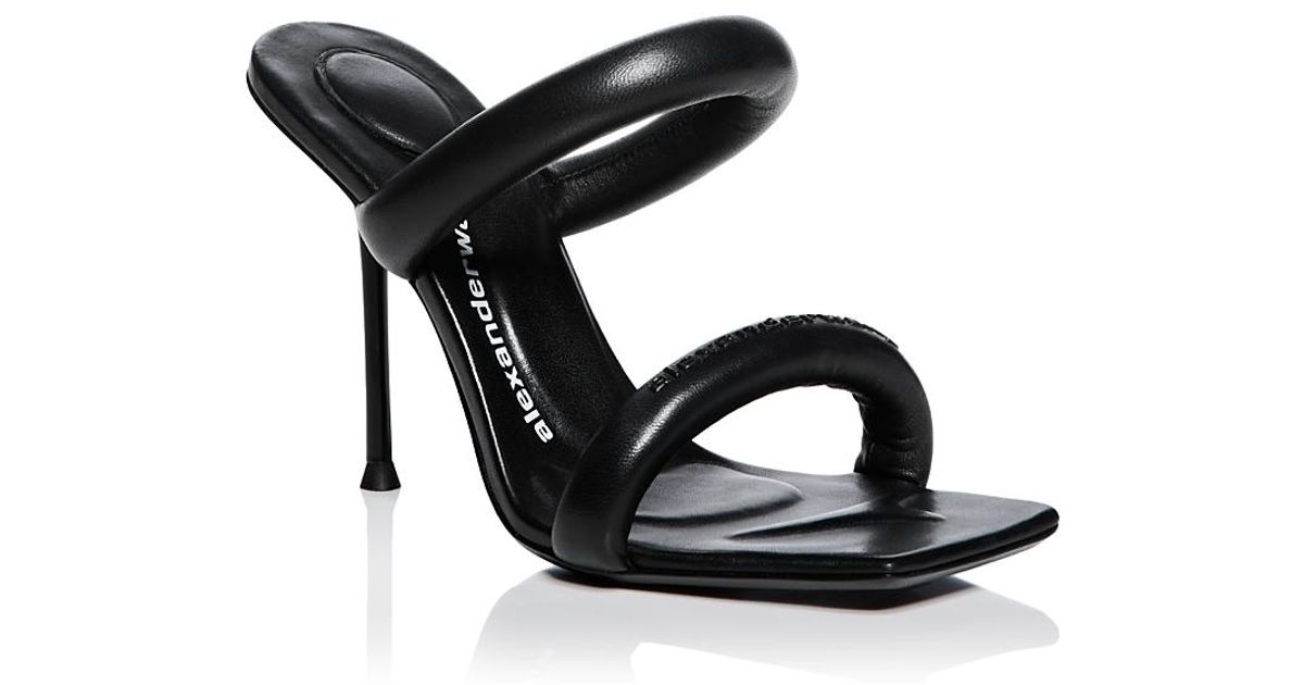 Alexander Wang Julie 105 Tubular Strappy High Heel Sandals in Black | Lyst