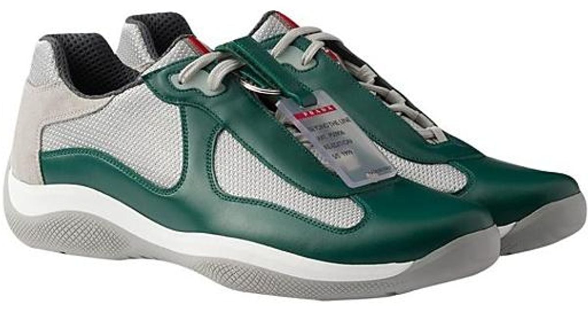 Prada America's Cup Original Sneakers in Green for Men | Lyst
