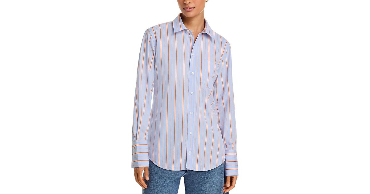 Victoria Beckham Back Overlay Shirt in Blue | Lyst UK