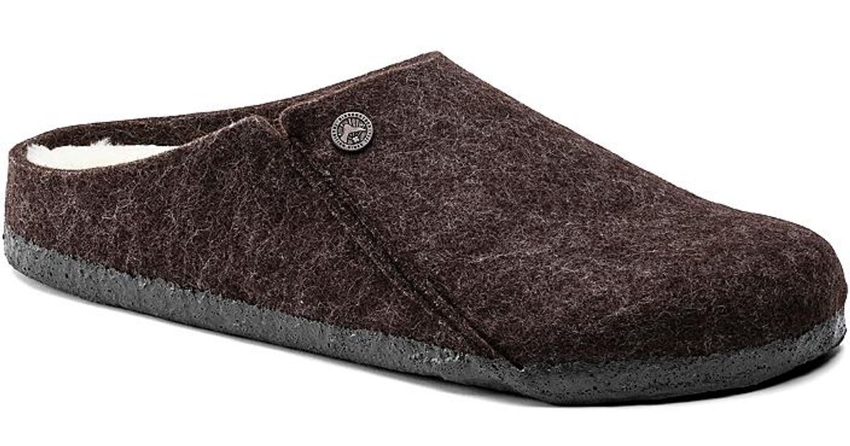 Birkenstock Zermatt Shearling Slip On Clogs in Brown for Men | Lyst