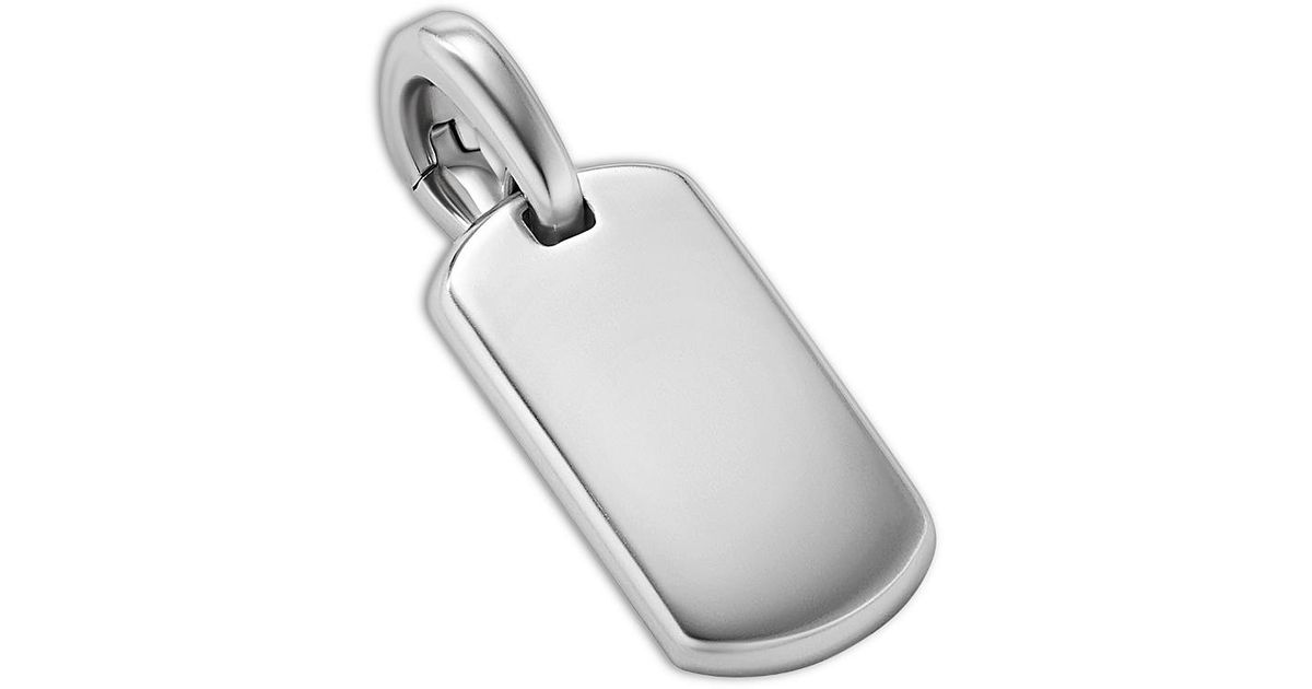 David Yurman Chevron Tag, 21Mm in White for Men | Lyst