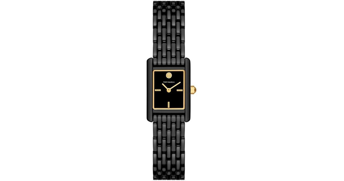 Tory Burch The Eleanor Watch, 19Mm X 28Mm in Black | Lyst
