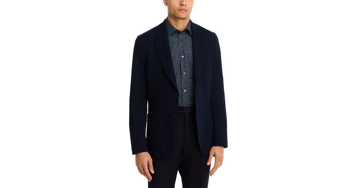 Paul Smith Textured Solid Soft Jacket in Blue for Men | Lyst UK