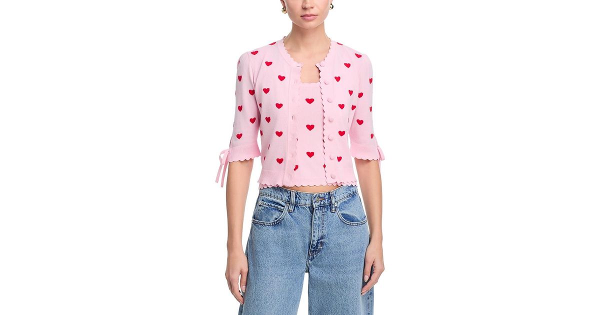 Generation Love Tess Cardigan in Red | Lyst