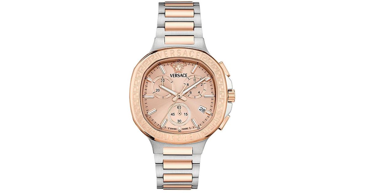 Versace V-Chrono Square Chronograph, 40Mm | Lyst