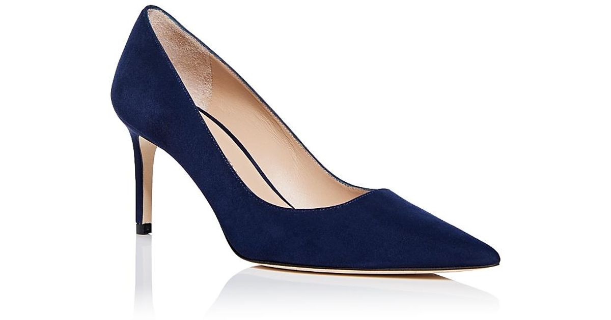 Stuart Weitzman Stuart Power 75 Pumps in Blue | Lyst