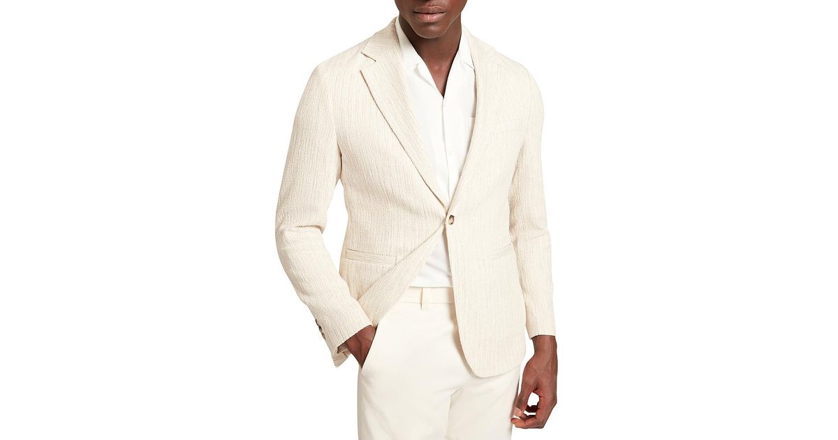 Ted Baker Rusticj Regular Fit Textured Boucle Cotton Blend Blazer in ...