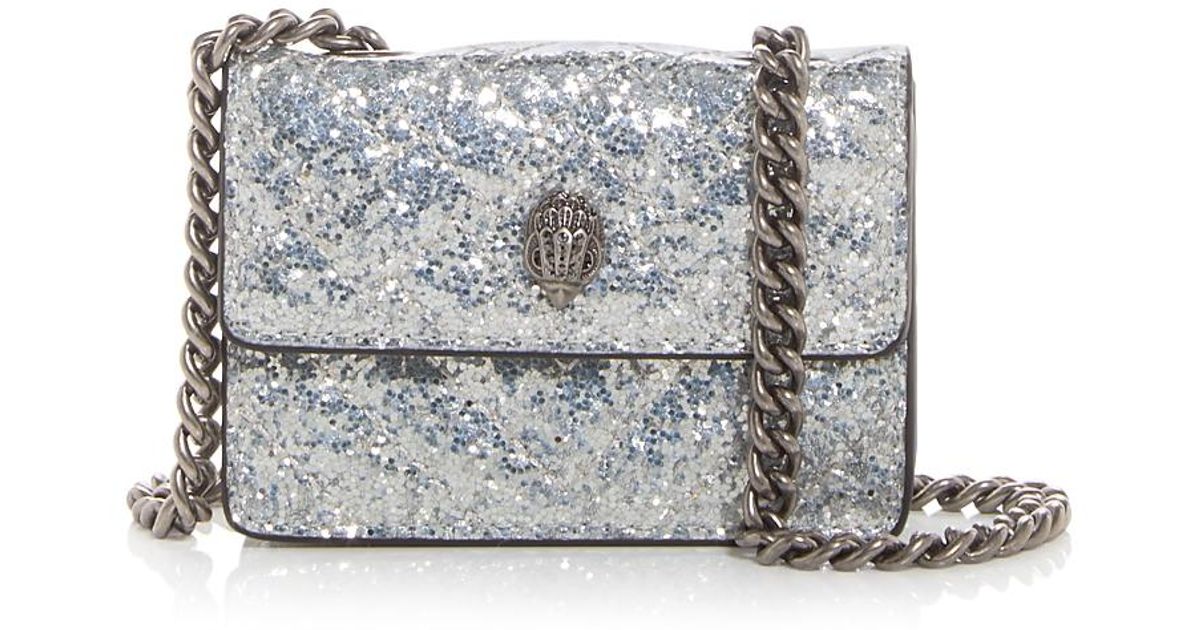 Kurt Geiger Micro Kensington Embellished Crossbody Bag in Gray | Lyst