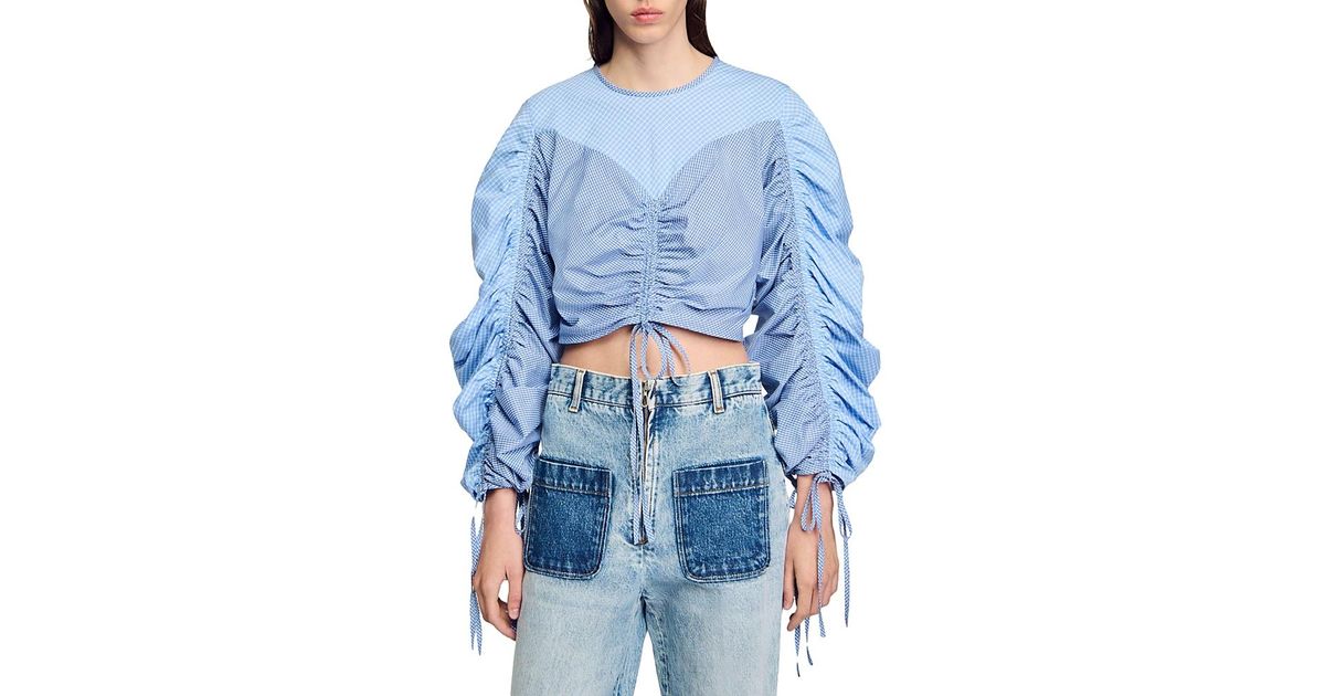 Sandro Formidable Top in Blue | Lyst