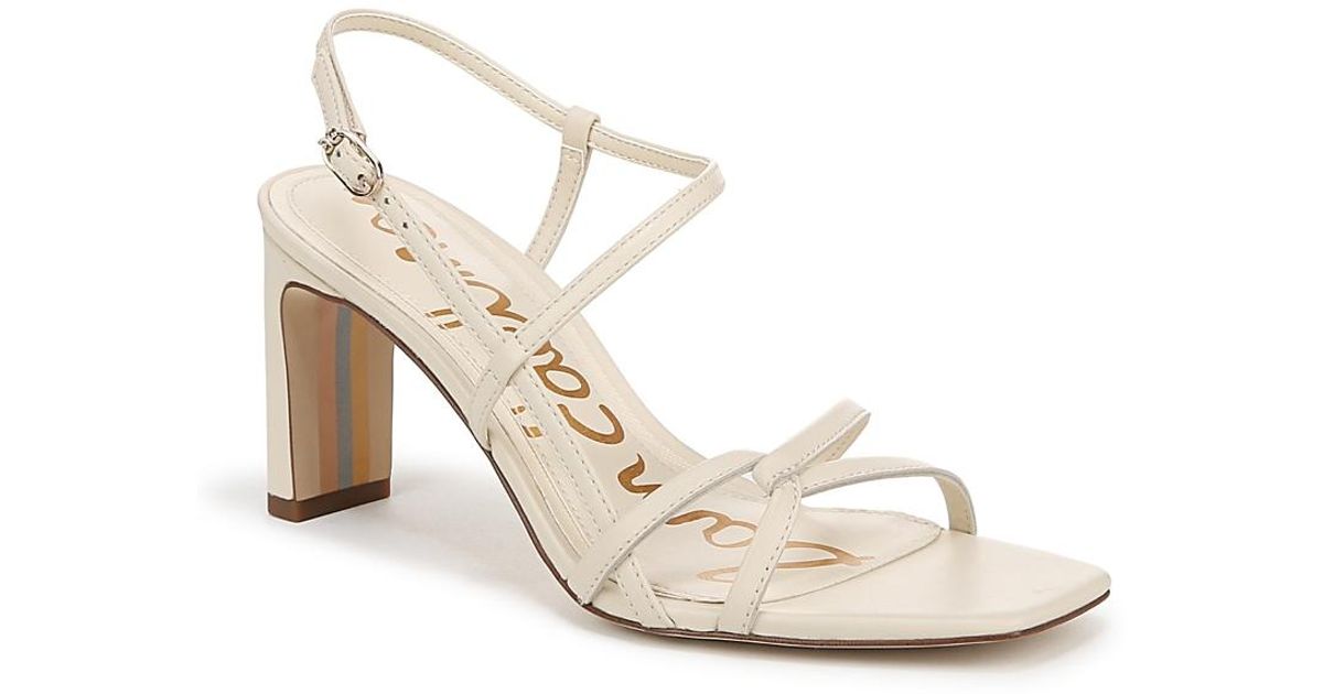 Sam Edelman Emmie High Heel Strappy Sandals in Natural | Lyst UK
