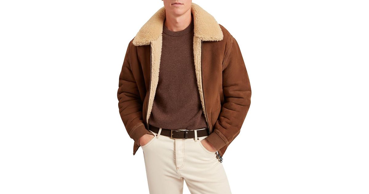 Ted Baker Wald Aviator Jacket in Brown for Men | Lyst