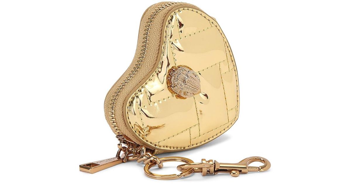 Kurt Geiger Kensington Heart Shaped Keychain Bag in Metallic | Lyst